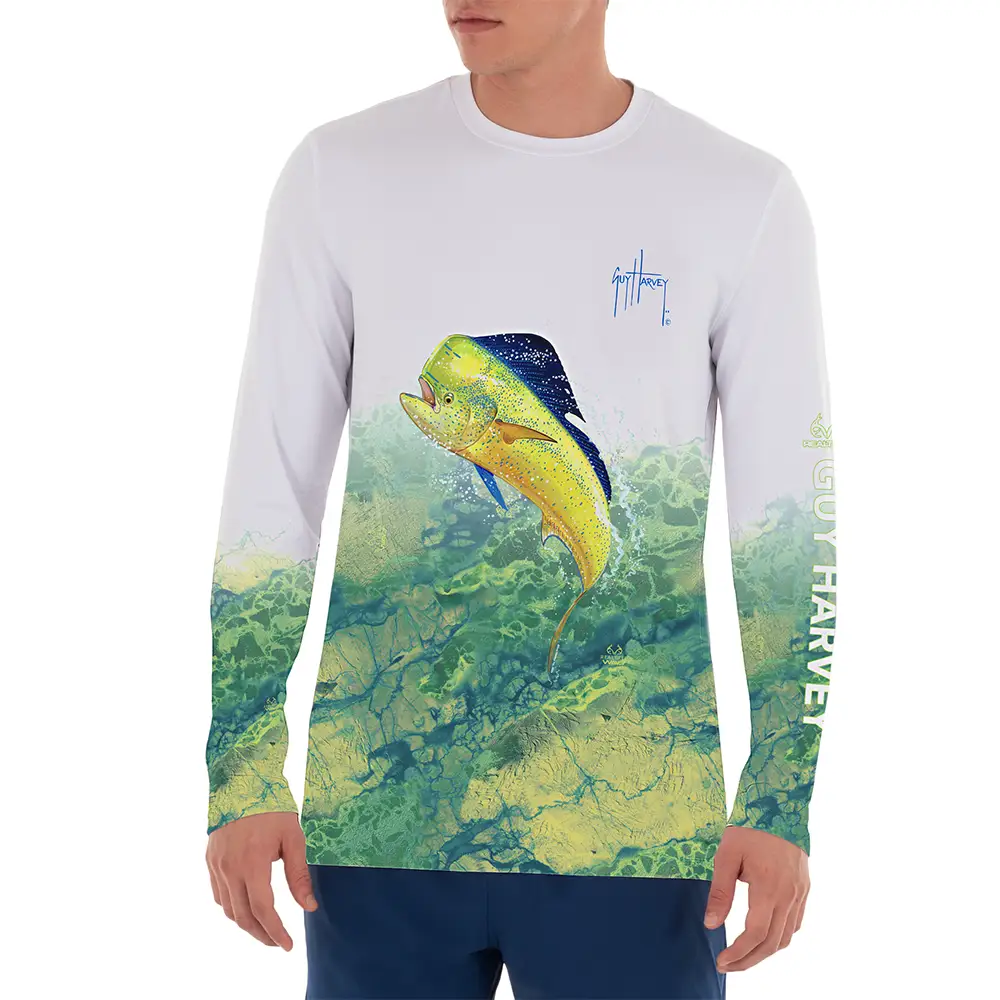 Playera de pesca para Caballero RT Camo Leap - Guy Harvey